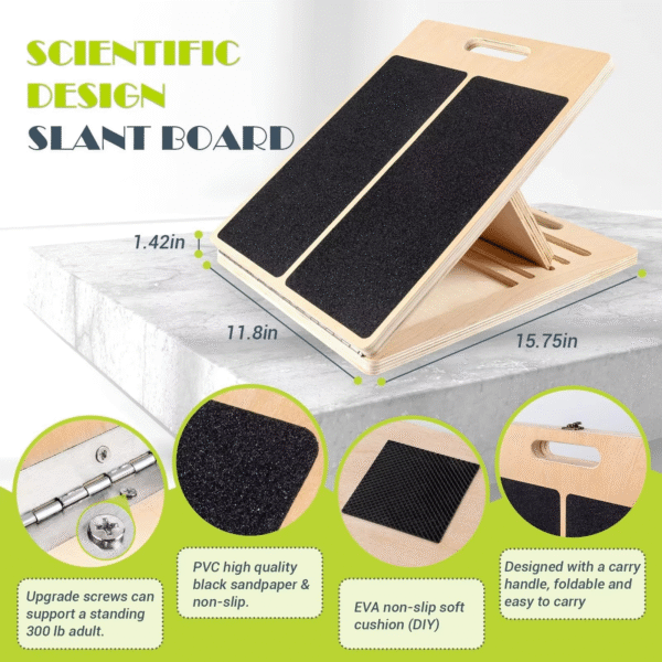 Wooden Slant Board Adjustable Incline Board Portable Calf Stretcher ...